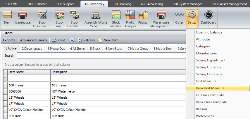 Item Unit Of Measure – CRM Software | Accounting Software | Accounts ...